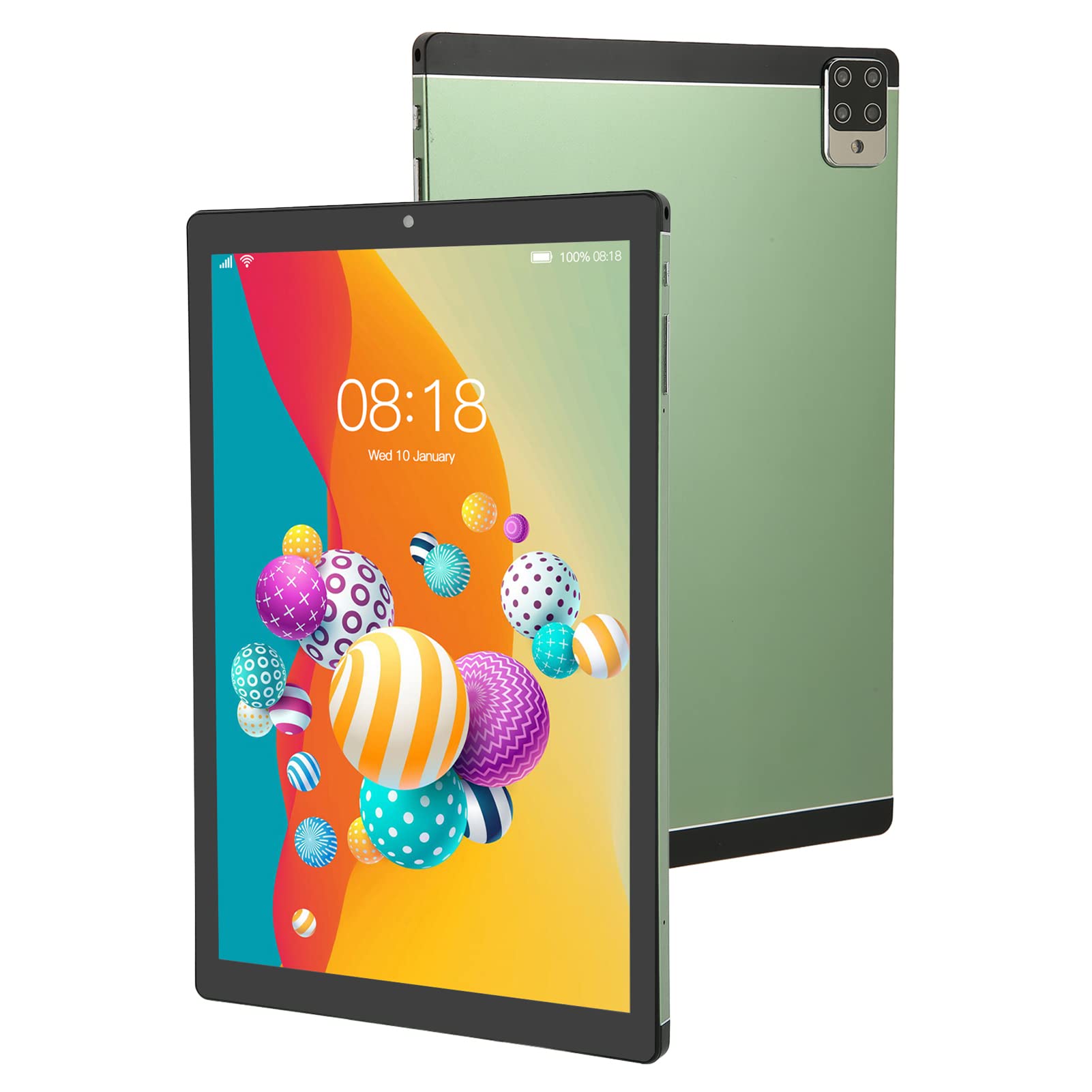 Pomya HD Tablet,10 Core 10.1in Tablet PC,Portable Kids Tablet, Calling Tablet,WiFi Tablet,6GB 128GB, Front 200w Rear 500w, 8800mAh Lasting Battery Tablet