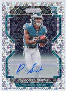 devonta smith autographed 2021 panini prizm disco prizm rookie card #335 - football slabbed autographed rookie cards