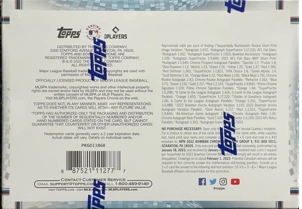 2022 Bowman Chrome Baseball HTA Box