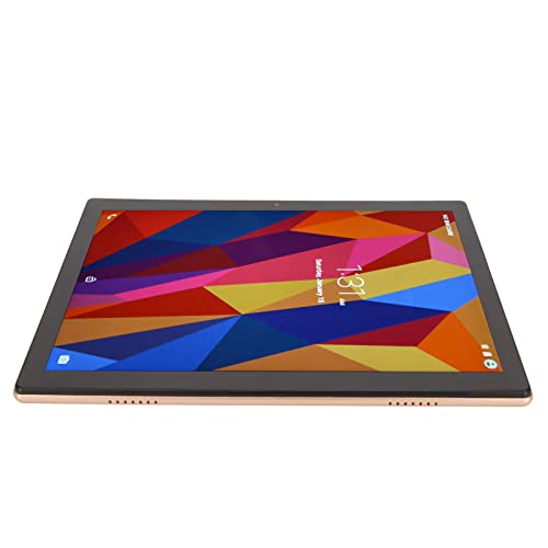 Tablet Office, 100-240V Dual SIM Dual Standby Octa Core Processor 8800mAh Gold Tablet for Business (US Plug)