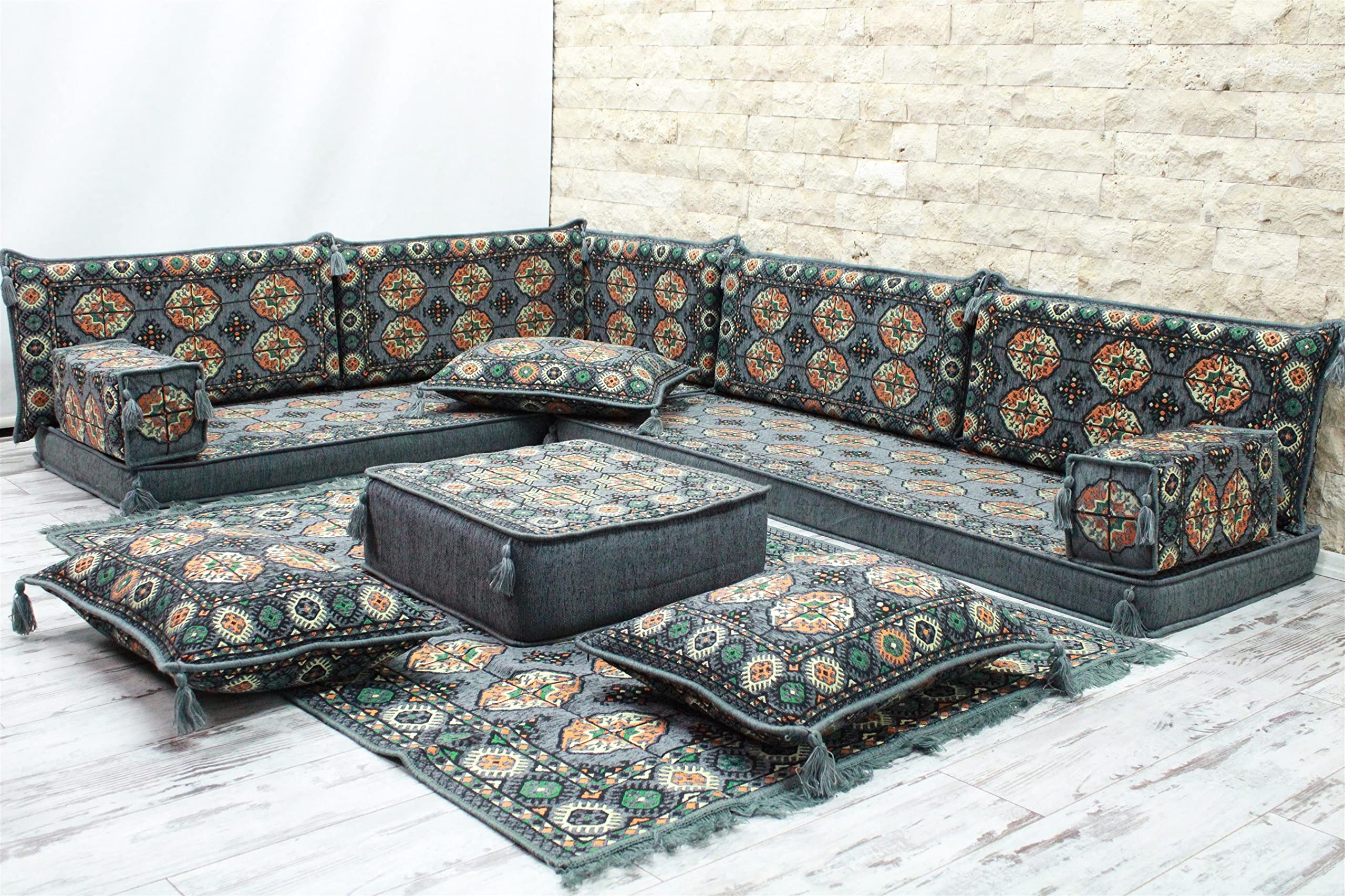 Arabic Floor Sofa Set, Arabic Floor Seating, Arabic Floor Sofa, Arabic Majlis, Arabic Couches, Jalsa, Floor Seating Sofa (With STANDARD FOAM)