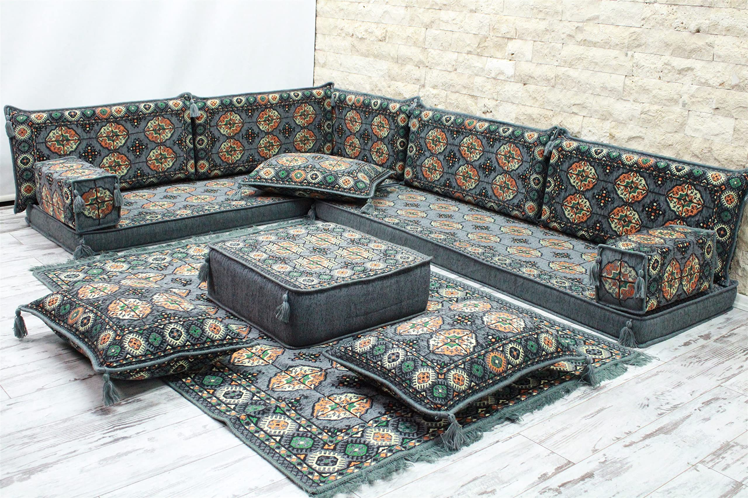 Arabic Floor Sofa Set, Arabic Floor Seating, Arabic Floor Sofa, Arabic Majlis, Arabic Couches, Jalsa, Floor Seating Sofa (With STANDARD FOAM)