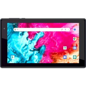 supersonic sc-2107 tablet - 7" - cortex a7 quad-core (4 core) - 1 gb ram - 16 gb storage - android 10, 4.3" x 7.4" x 0.4"