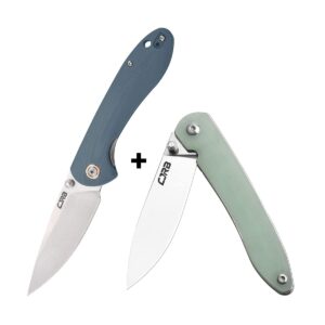 cjrb feldspar small blue bundled with ria green great edc knife companion