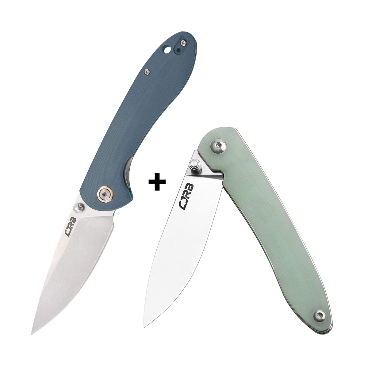 CJRB Feldspar Small Blue Bundled with Ria Green Great EDC Knife Companion