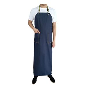 Rubber Aprons Waterproof with Pockets for Dishwashing, Dishwasher Apron Waterproof for Restaurant, 47 Inch Adjustable Neck Strap Butcher Apron for Men Water Proof, Heavy Duty Rubber Apron for Chemical