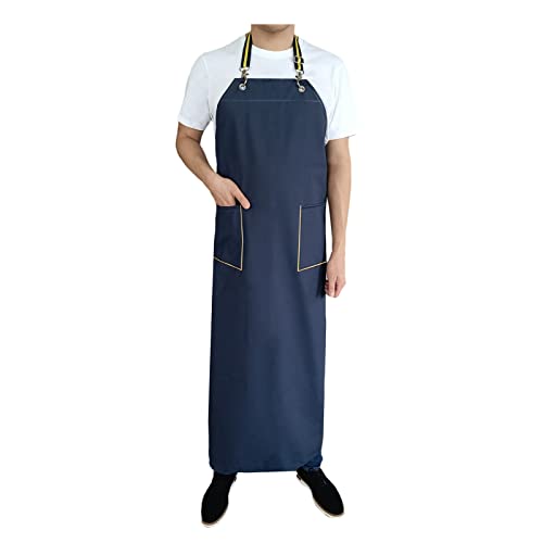 Rubber Aprons Waterproof with Pockets for Dishwashing, Dishwasher Apron Waterproof for Restaurant, 47 Inch Adjustable Neck Strap Butcher Apron for Men Water Proof, Heavy Duty Rubber Apron for Chemical