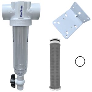 Kleenwater 2 Inch PVC Slip Fit Connection, 100 GPM, 250 Mesh Stainless Screen, Whole House Spin Down Sand and Sediment Filter Compatible with Rusco, Vu-Flow, WaterSource, Boshart and Campbell