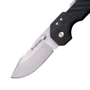 Cold Steel 2.5' Engage / 2.5' Clip Point Blade / 3MM Thick / 4116SS Steel W/Stonewashed Finish/Black GFN Handle/Atlas™ Lock