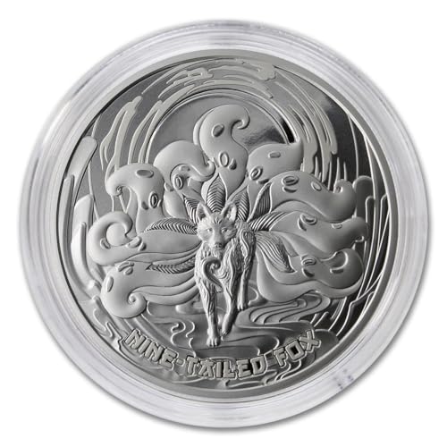 2023 1 oz Samoan Silver Nine-Tailed Fox | Asian Mythical Creatures Coin Brilliant Uncirculated (in Capsule) with Certificate of Authenticity $2 BU