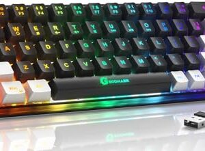 GEODMAER Wireless Keyboard and Mouse with 8 Colors Backlits