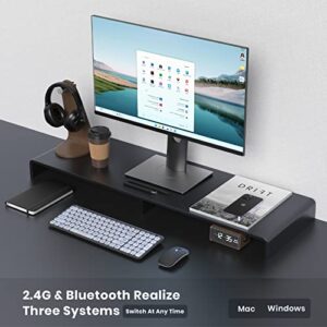 GEODMAER Wireless Keyboard and Mouse with 8 Colors Backlits