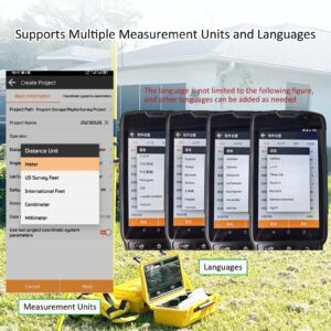 SMAJAYU R26 V1 IMU RTK GNSS Survey Equipment with Rover,Base and Handheld Collector Surveying Software Complete for Construction and Geodetic Surveying or Layout Planning Centimeter-Level Measurement