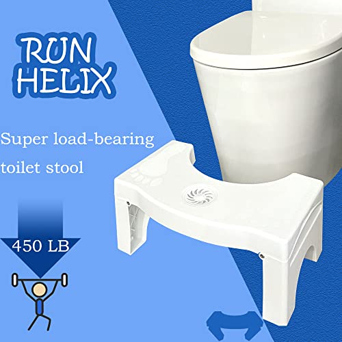 Foldable Toilet Potty Stool for Adults, Toilet Stool Poop Stool, 7" Squatting Stool, Portable Bathroom Stool with Freshener Space, Non-Slip Toilet Step Stool, Healthy Gifts for Kids and Seniors