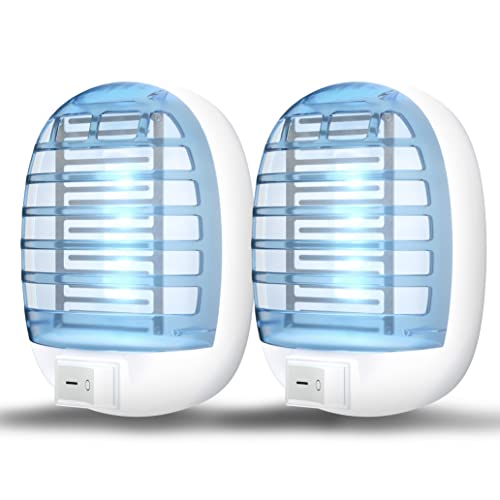 Indoor Bug Zappers, Insect Traps for Indoors Mosquito Killer for Kids & Pets, Home, Kitchen, Bedroom, Baby Room, Office (2, Bule)