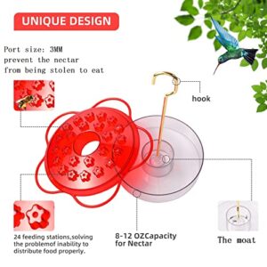 Outdoor Hummingbird Feeders,Leak-Proof,The Moat,Easy to Clean and Fill,Nectar Guards Feeder for Wild Hummingbirds,Hanging Hummingbirds Feeder for Deck,Patio,Outside