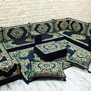 Arabic U Shaped Floor Seating Sofa, Arabic Living Room Furniture, Arabic Majlis Sofa (With PREMIUM FOAM)