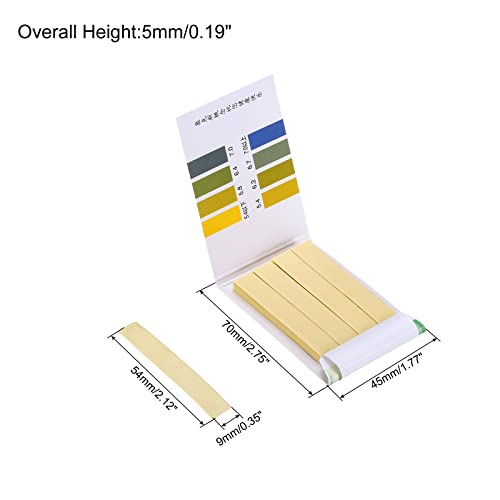 PATIKIL PH Test Strips 5.4-7.0, 4 Pack 320 Indicator Papers Litmus Tester for Water Food Soil Alkaline Acid Testing