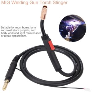 MIG Welding Gun Torch Stinger 100Amp 10ft for Lincoln Magnum 100L K530-5 Replacement Mig Welding Gun Torch with 10PCS Mig Welding Contact Tips