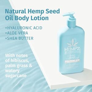 Hempz Body Lotion - Ocean Breeze Limited Edition Daily Moisturizing Cream, Shea Butter, Aloe, Body Moisturizer - Skin Care Products, Hemp Seed Oil - 17 Fl Oz