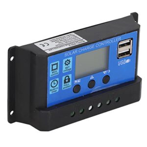 jeanoko solar controller, pwm control 50v maximum pv voltage solar batteries regulator durable lcd display for power