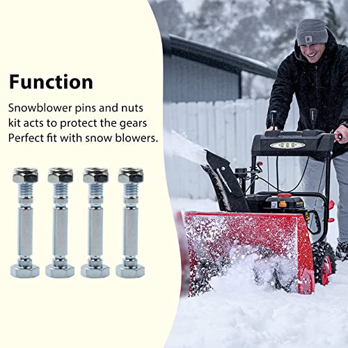 Shear pins and Nuts 303160355P / 303160355 Compatible with Powersmart Snowblowers Part Set Four