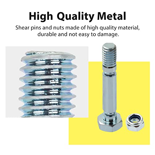 Shear pins and Nuts 303160355P / 303160355 Compatible with Powersmart Snowblowers Part Set Four