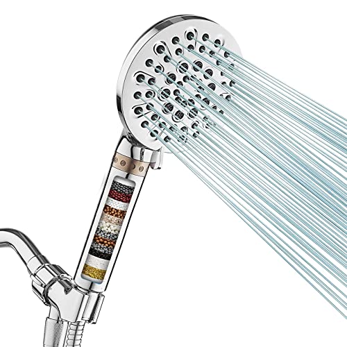 DOILIESE 6 Settings Filtered Shower Head with Handheld Shower Head Filter for Hard Water High Pressure