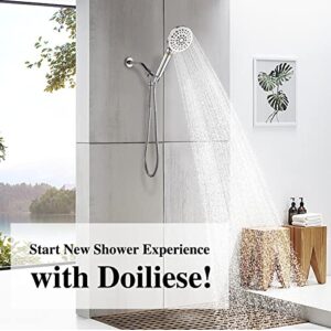 DOILIESE 6 Settings Filtered Shower Head with Handheld Shower Head Filter for Hard Water High Pressure