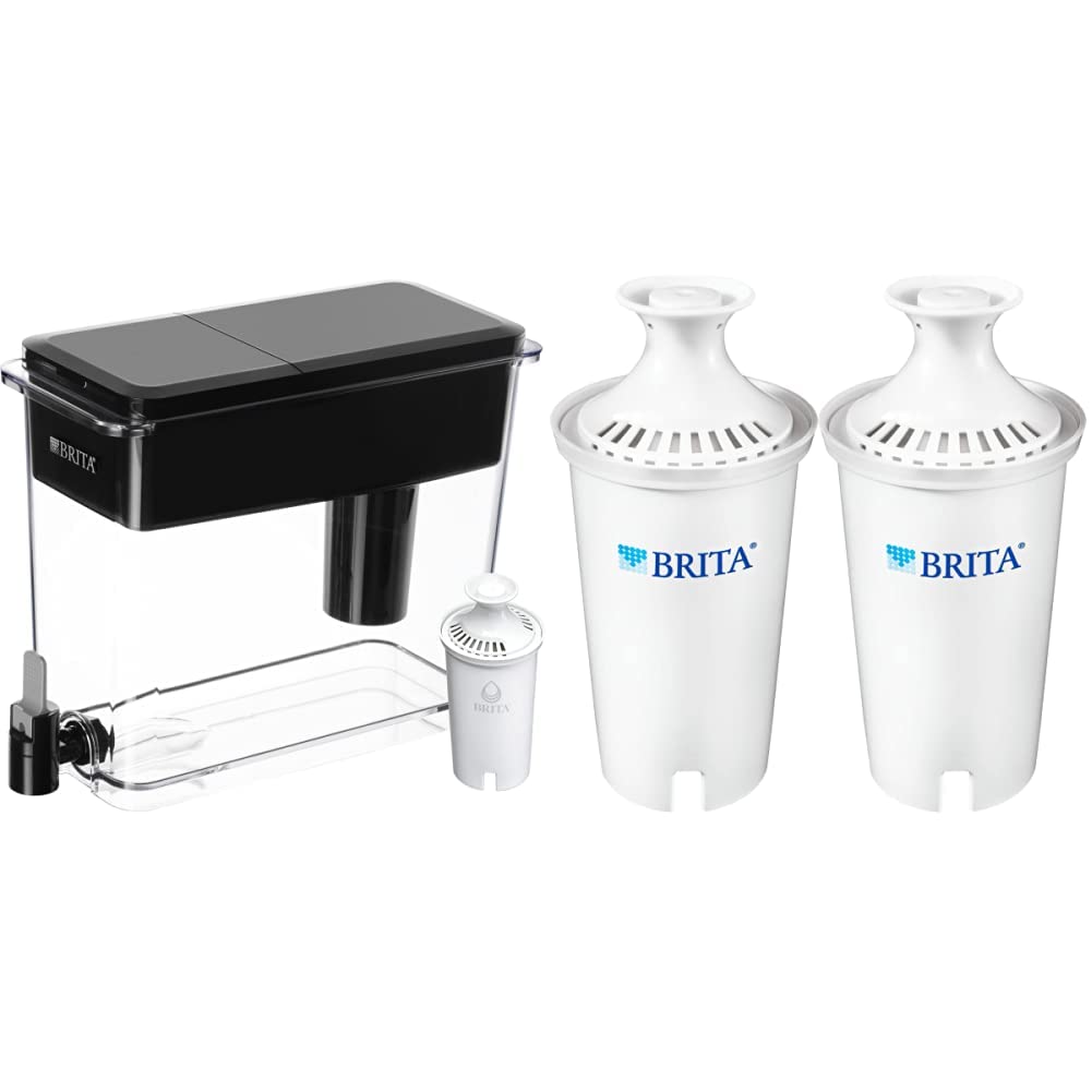 Brita XL Water Filter Dispenser (27 Cup Capacity) + 2 Brita Standard Water Filters