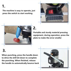 Hinge Drilling Machine, GOJLEX Portable Hand-Held Hinge Drilling Equipment for Drill Hole, Woodworking Hinge Drill Cupboard Wardrobe Home Improvement Punching Machine, 1100W 2880rmp/min Depth 0-40mm