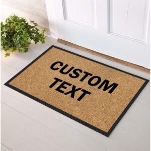 Artsbaba Funny Doormat Custom Personalized Door Mat Indoor Outdoor Entrance Floor Mat Front Door Rug Home Office Housewarming Welcome Mat