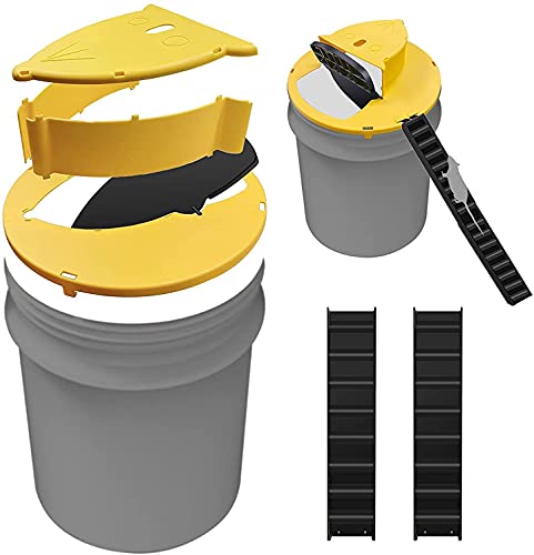 Mouse Trap Bucket Flip Lid (4 Pack) for 5 Gallon Bucket, Humane Mouse Trap Mice Trap Rat Trap, Indoor/Outdoor/Patio/Chicken Coop