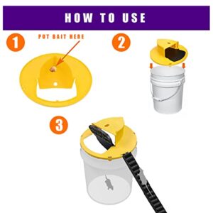 Mouse Trap Bucket Flip Lid (3 Pack) for 5 Gallon Bucket, Humane Mouse Trap Mice Trap Rat Trap, Indoor/Outdoor/Patio/Chicken Coop