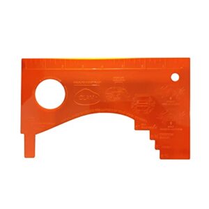 plis dungeness crab gauge measure multi shrimp clam measuring tool for oregon, washington and california (orange)