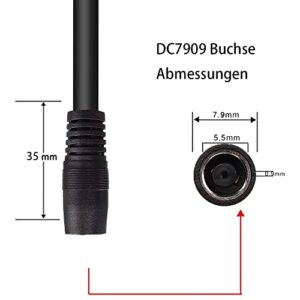 DC7909 Female to XT60 Power Cable, XT60 to Double DC 8mm Female Y Branch Solar Charge Extension 2M/ 6.56FT Compatible with EF Delta/River Power Station Connect SolarSaga 60/80 /100/200 W