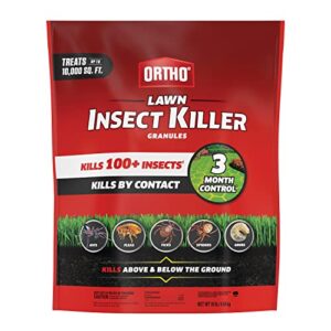 ortho lawn insect killer granules: treats up to 10,000 sq. ft., for yard, garden & landscapes, works on listed ants, spiders, fleas & ticks, 10 lbs.