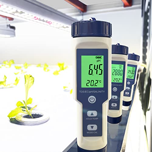 VBR-PH+EC Meter Test PH, EC, TDS, Salt, Water Temperature