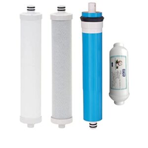 IPW Industries Inc Compatible Culligan AC-30 Double Nipple End Reverse Osmosis Filter Set - Sediment/Carbon/Inline/RO Membrane