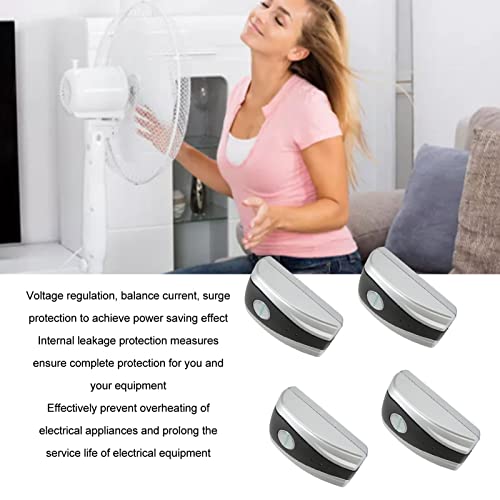 4pcs Power Save Smart Energy Saver Device, 30000W Power Energy Saver Plug in Power Saving Box, Reliable Electricity Reducer for Household, Office, Market