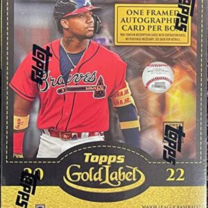 2022 Topps Gold Label Baseball Hobby Box (7 Packs/5 Cards: 1 Framed Auto)