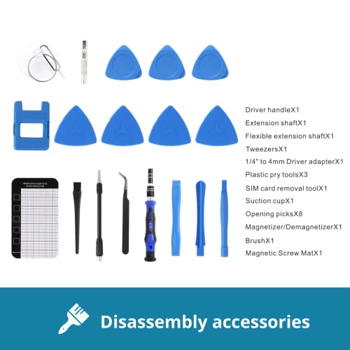 Kooling Monster KOMBO-01, 117 in 1 Precision Screwdriver Set, Professional Magnetic Repair Tool Kit with Screw Mat & Anti-Static Brush for All Electronics (Computer, Laptop, PS4, XBOX, iPhone, iPad)