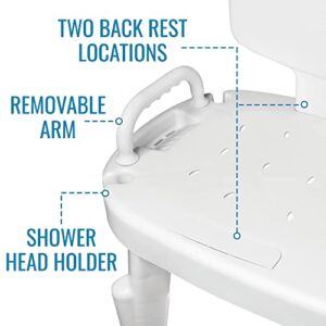 DMI Tool-Free Universal Transfer Bench for Bathtubs & Showers, 350lb Weight Capacity, Adjustable Legs, Secure Handles, FSA & HSA Eligible