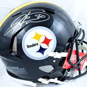 Hines Ward Autographed Steelers F/S Speed Authentic Helmet - Beckett W Hologram Silver