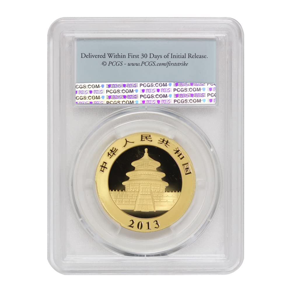 2013 CN 1oz Chinese Gold Panda MS-70 First Strike by Mint State Gold 500 Y MS70 PCGS