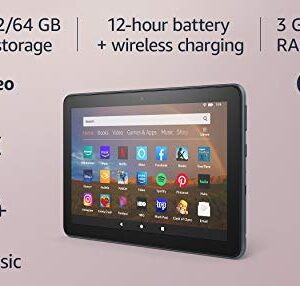 Amazon Fire HD 8 Plus tablet, HD display, 32 GB, our best 8" tablet for portable entertainment, Slate (Renewed Premium)