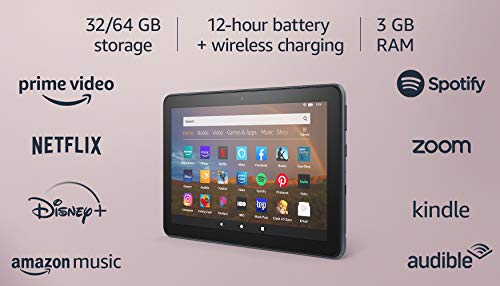 Amazon Fire HD 8 Plus tablet, HD display, 32 GB, our best 8" tablet for portable entertainment, Slate (Renewed Premium)