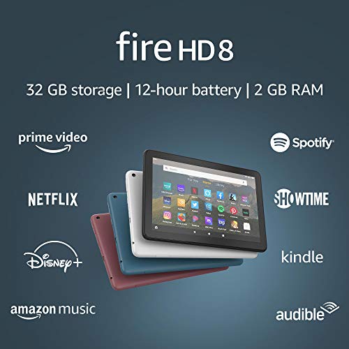 Amazon Fire HD 8 tablet, 8" HD display, 32 GB, designed for portable entertainment, Twilight Blue (Renewed Premium)