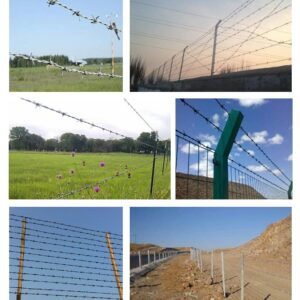 328FT (100m) Barbed Wire, 16 Gauge 4 Point Barbed Wire Fence