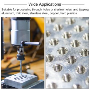 uxcell Tap & Bit Sets, M4 x 0.7 H2 Straight Flute Machine Thread Milling Tap 100mm Extra Long, 4mm High Speed Steel (HSS) Twist Drill Bit